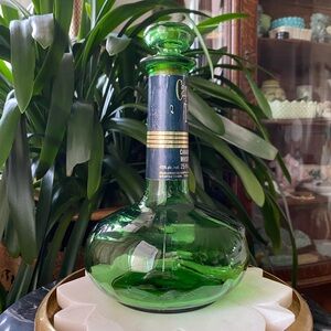Vintage | Kitchen | 96s Captains Table Green Glass Vintage Decanter ...